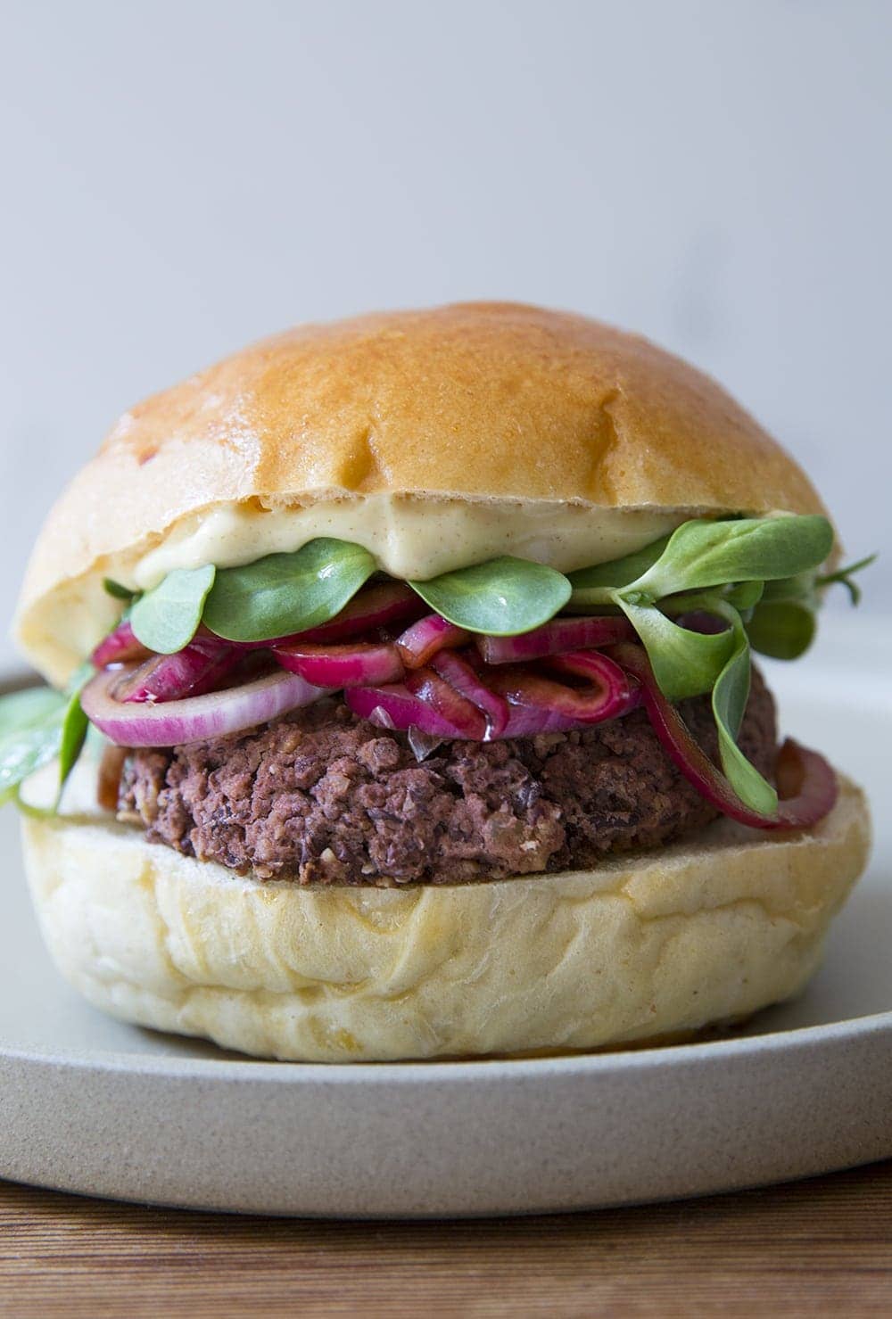 Vegan Beet and Black Bean Burger