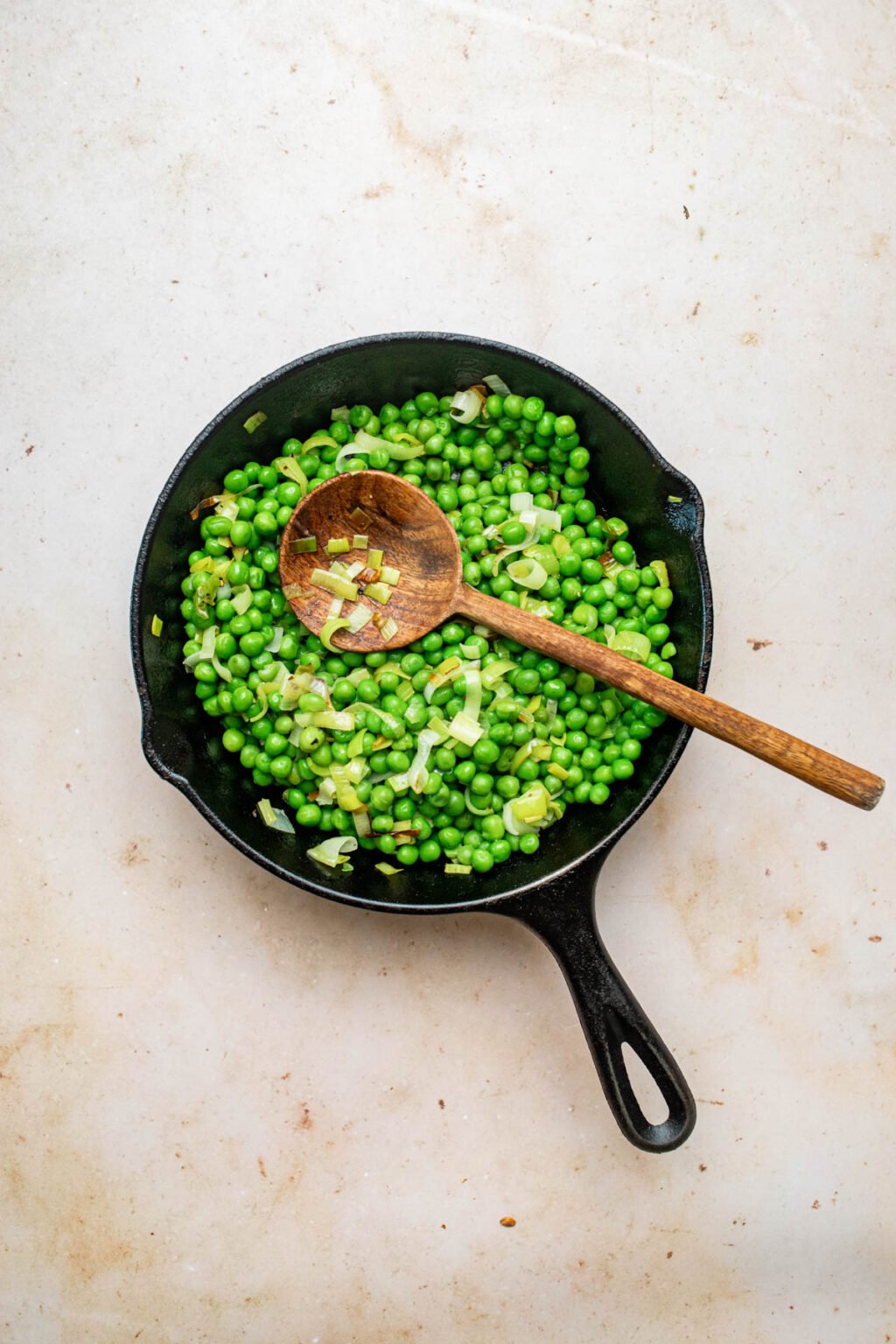 Spring Pea Toasts with Mint and Leek