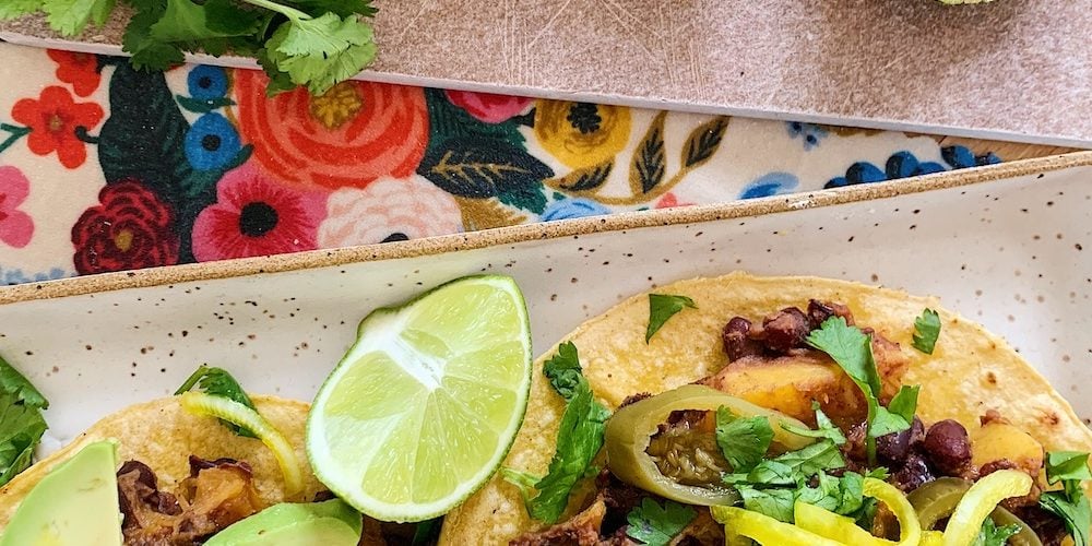 10 Minute Mexican Tostadas with Black Beans and Squash - Desiree Nielsen 10 Minute Mexican Tostadas with Black Beans and Squash - Desiree Nielsen