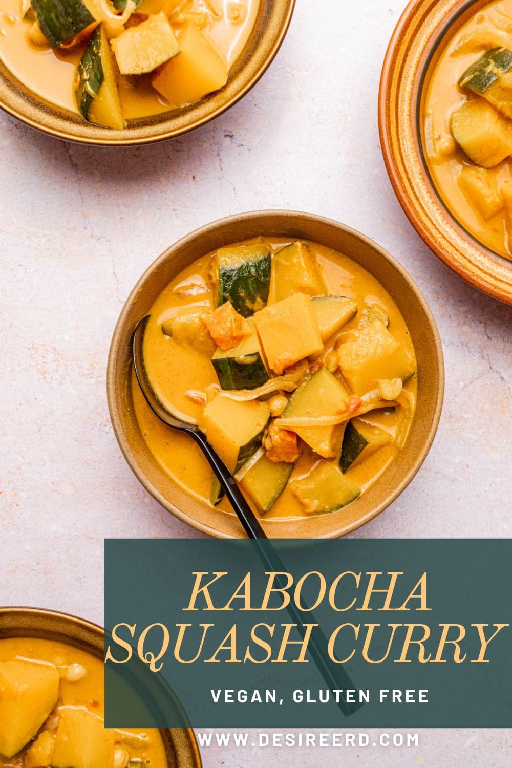 Creamy Kabocha Squash Curry with Chickpeas - Desiree Nielsen