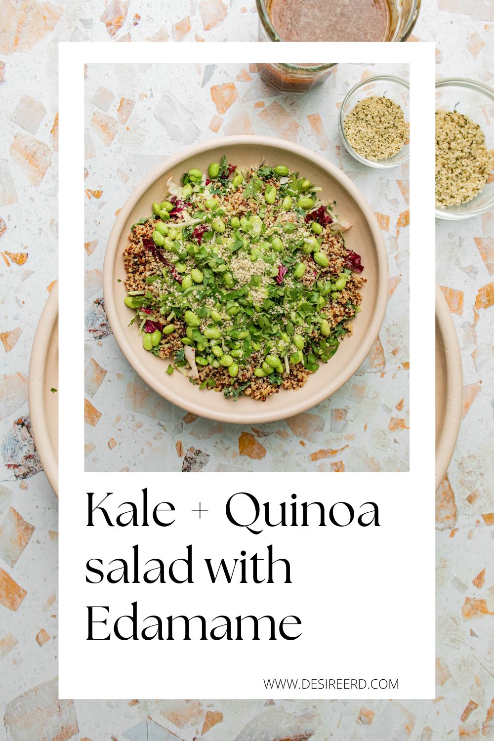 Nourishing Kale and Quinoa Salad with Edamame - Desiree Nielsen