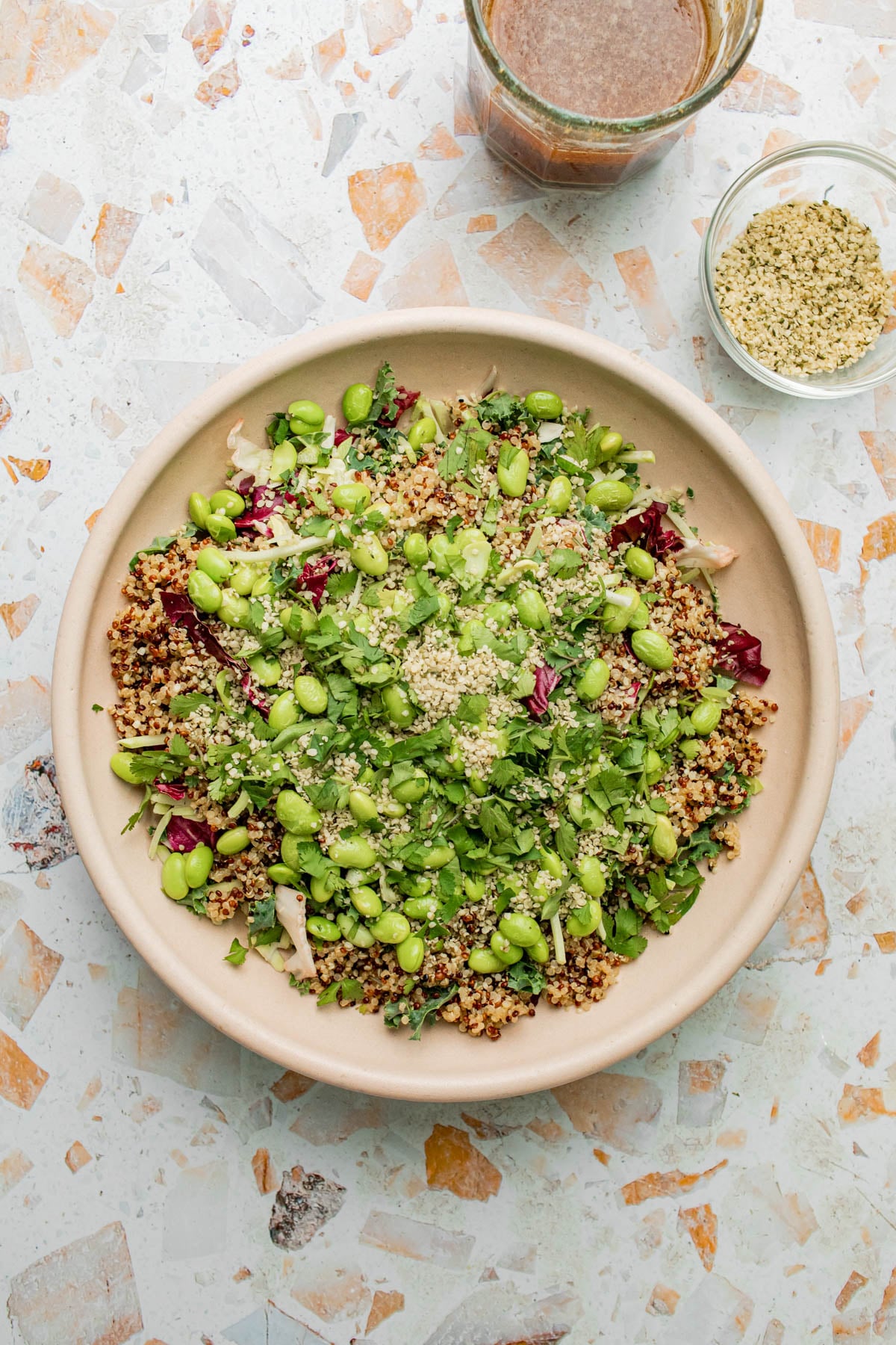 Nourishing Kale and Quinoa Salad with Edamame - Desiree Nielsen