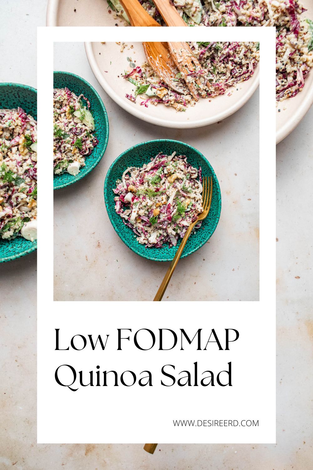 30 Minute Low FODMAP Quinoa Salad and Dressing - Desiree Nielsen