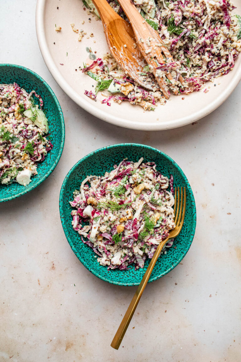 30 Minute Low FODMAP Quinoa Salad and Dressing - Desiree Nielsen