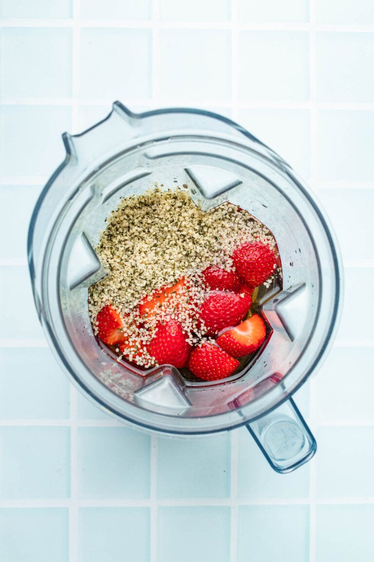 Nourishing 3 Minute Strawberry Hemp Milk - Desiree Nielsen