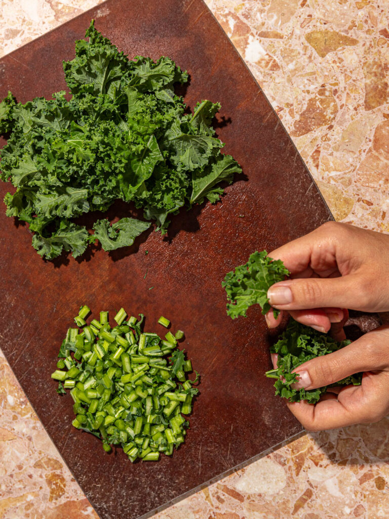 Quick Sautéed Kale with Garlic and Chiles - Desiree Nielsen