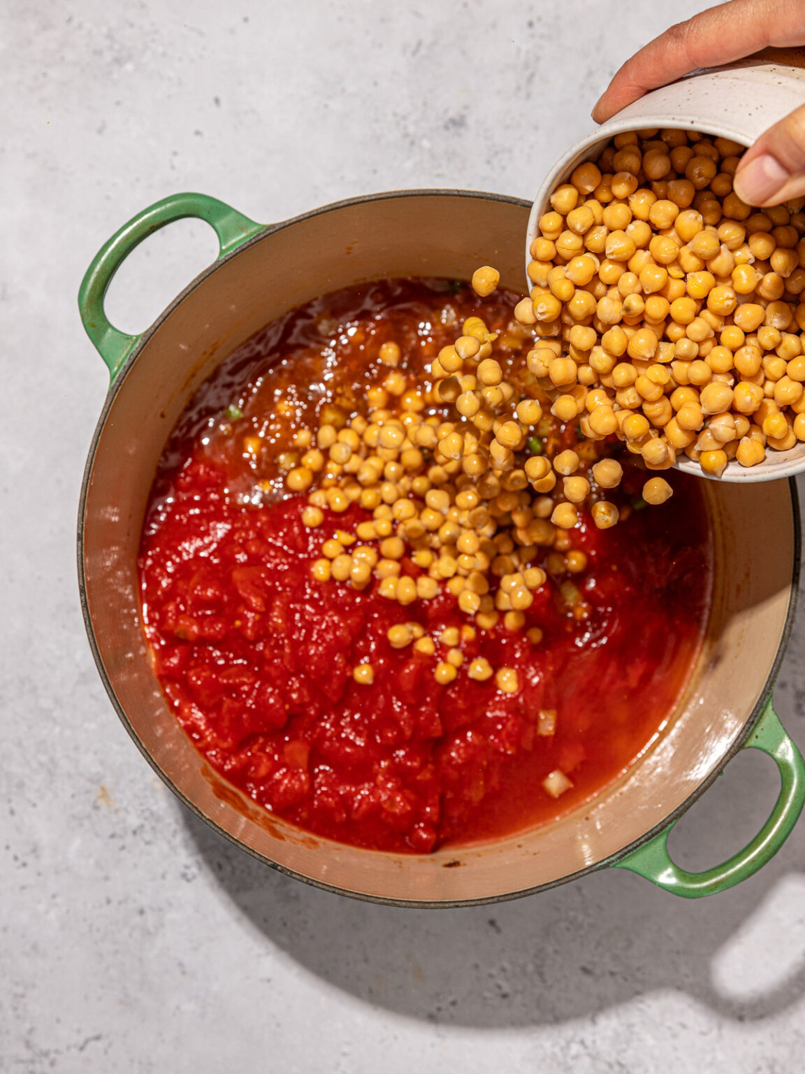 Spiced Tomato Chickpea Stew with Fresh Ginger - Desiree Nielsen