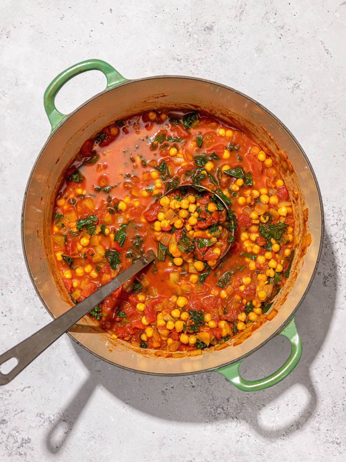 Spiced Tomato Chickpea Stew with Fresh Ginger - Desiree Nielsen