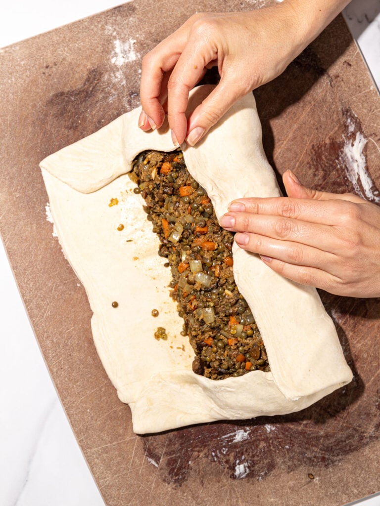 Baked Vegan Wellington with French Lentils - Desiree Nielsen