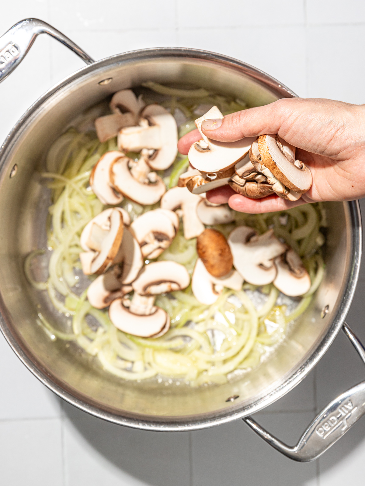Filling Green Lentil Stew with Mushrooms - Desiree Nielsen