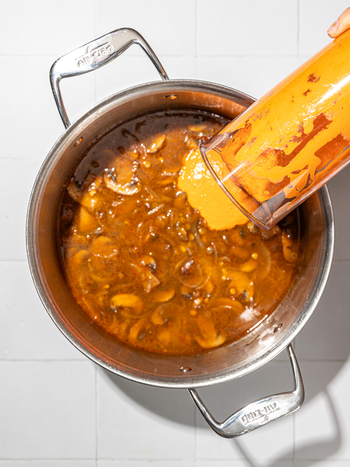 Filling Green Lentil Stew with Mushrooms - Desiree Nielsen