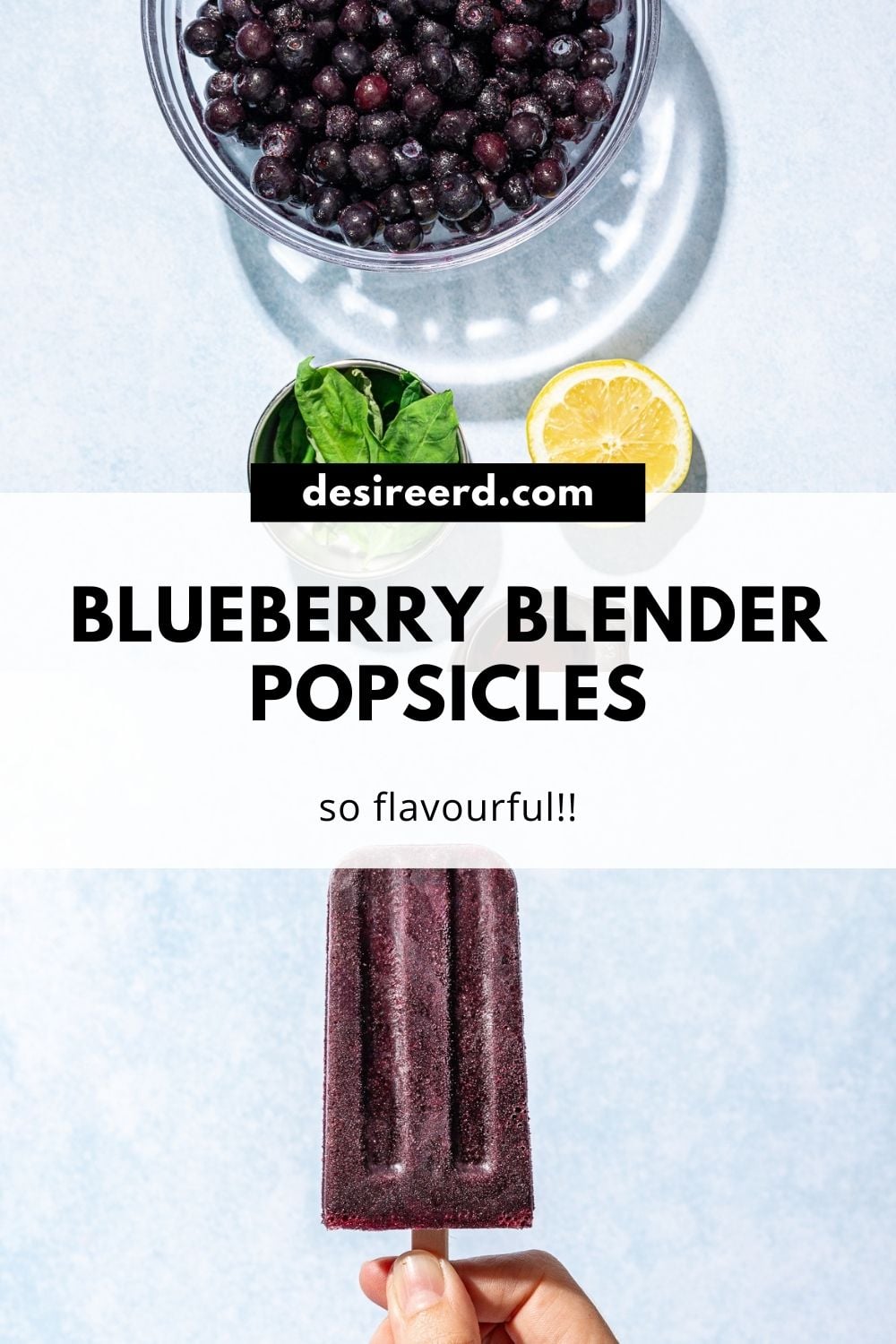 Super Flavourful Blueberry Blender Popsicles - Desiree Nielsen