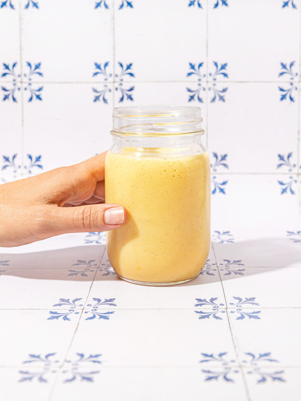 Quick Mango Cardamom Smoothie with Cauliflower - Desiree Nielsen