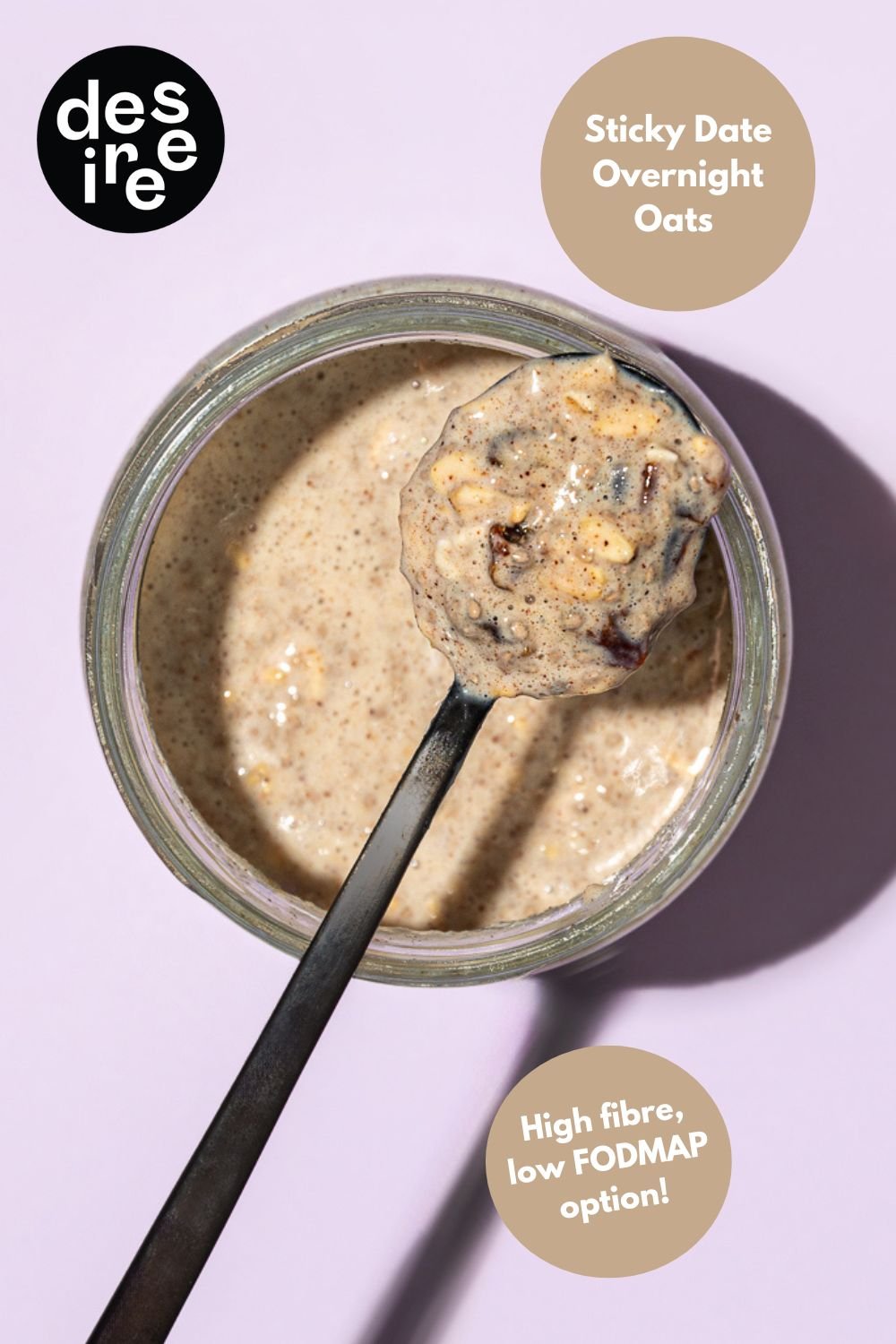Sticky Date Overnight Oats (18g protein!) - Desiree Nielsen