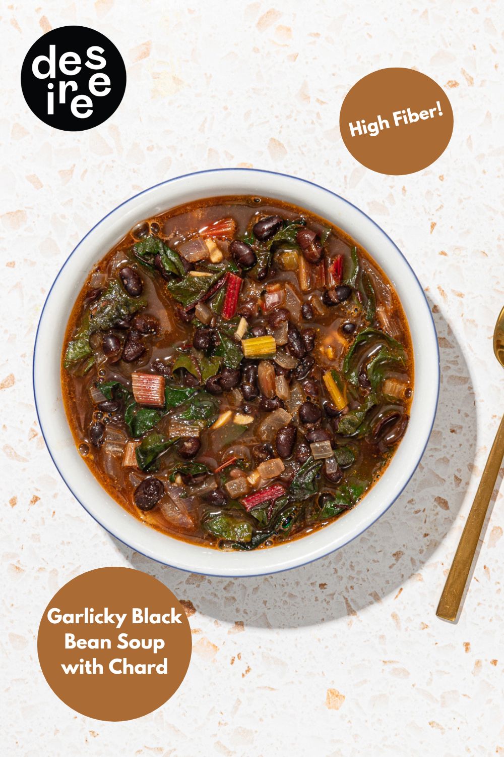 Garlicky Black Bean Soup with Swiss Chard - Evesfit