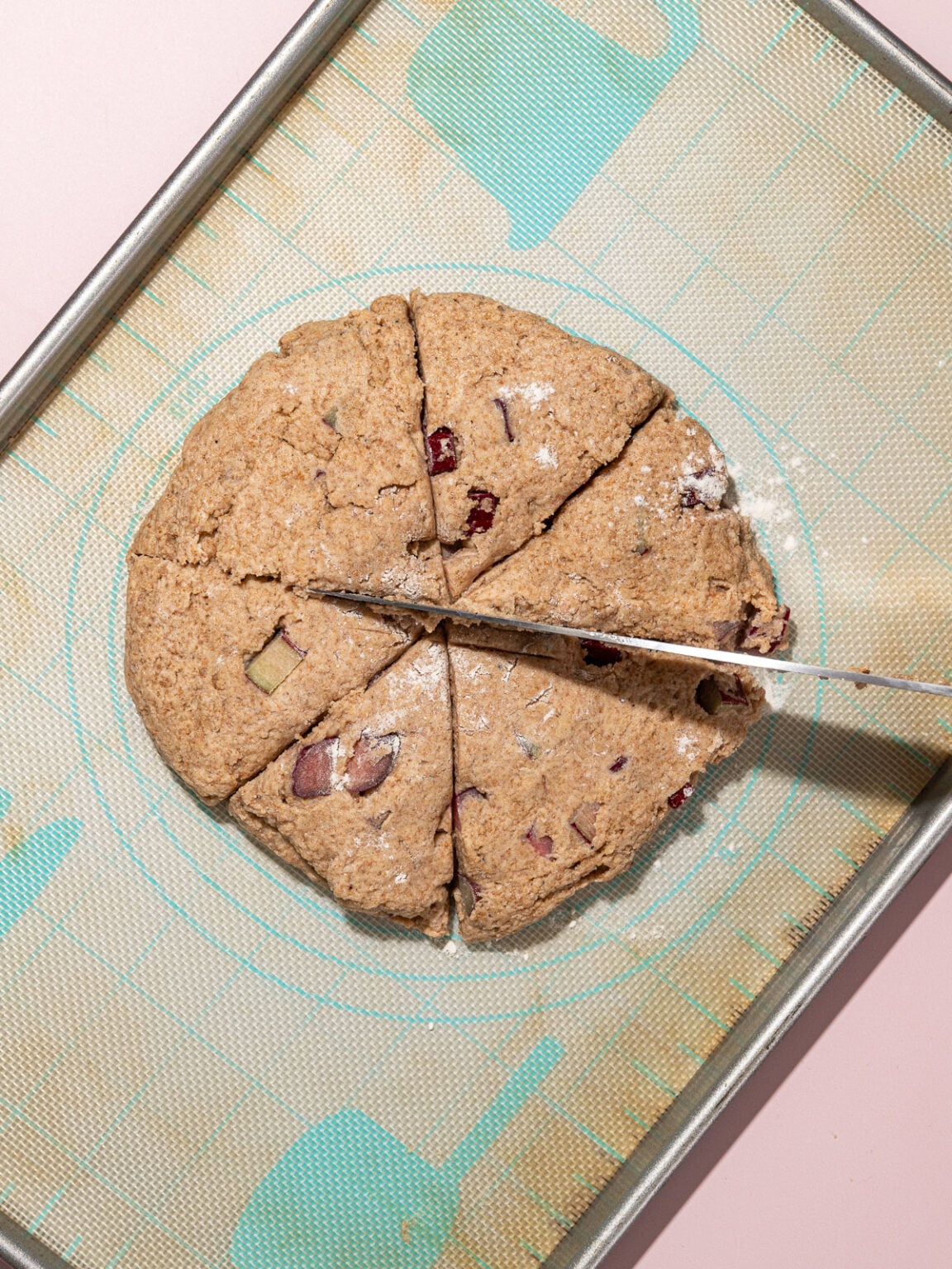 30 Minute Rhubarb Scones with Whole Wheat Flour - Desiree Nielsen