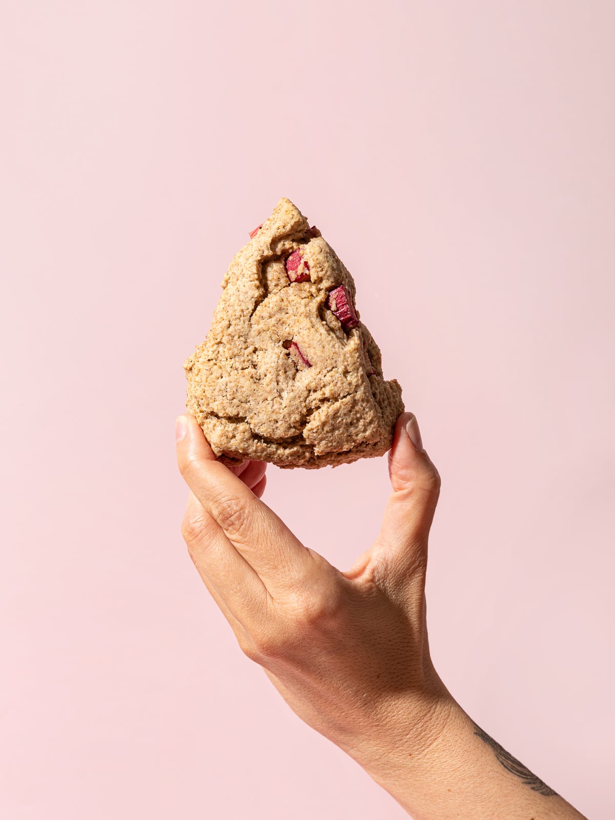 30 Minute Rhubarb Scones with Whole Wheat Flour - Desiree Nielsen